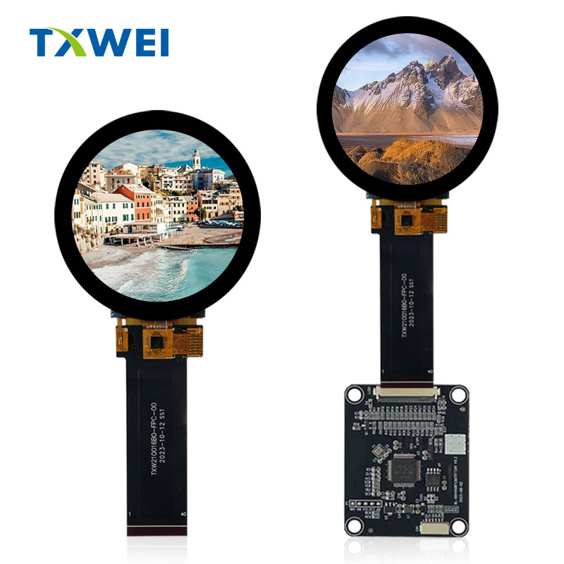 2.1 inch circular serial port capacitive touch LCD display screen, 3D ...